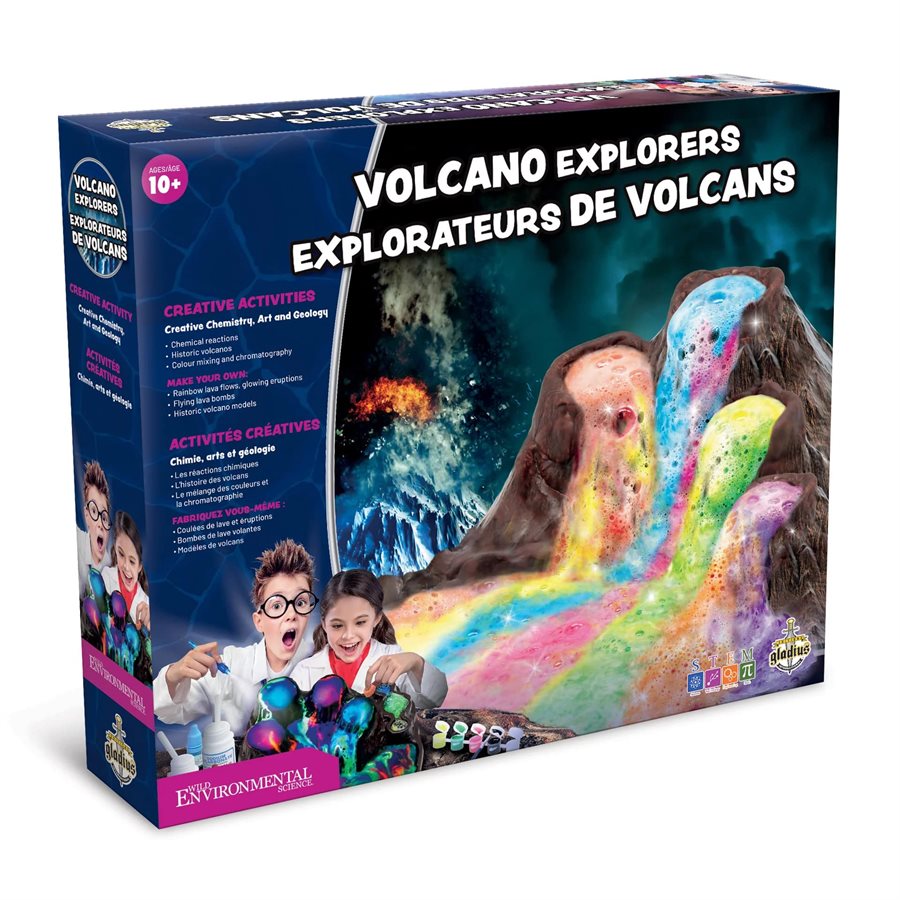 Volcanologue eruptions colorees