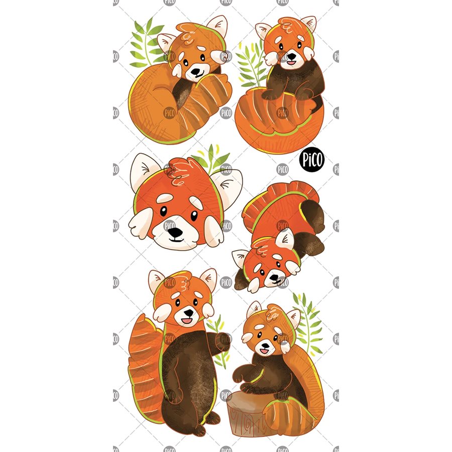 TATOUAGE LES DOUX PANDAS ROUX